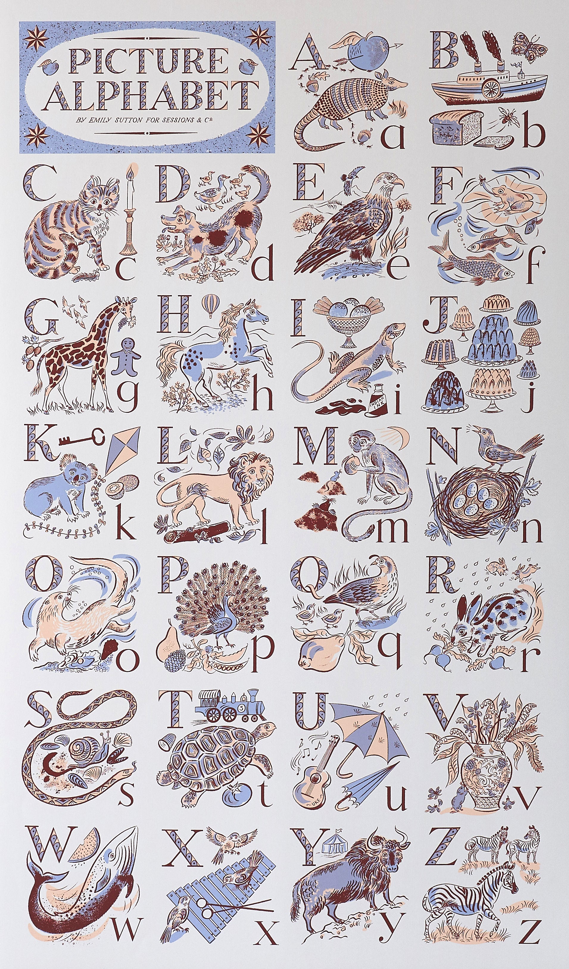 Picture Alphabet Print by Emily Sutton – Sessions & Co.